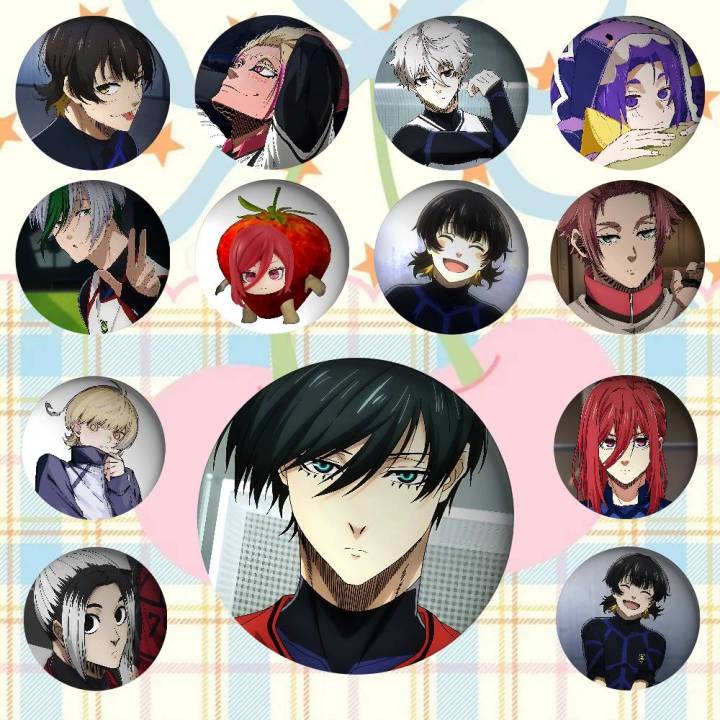 Cute Anime B-blue Lock Kawaii Badge Pins For Friend, Backpack, Clothing ...