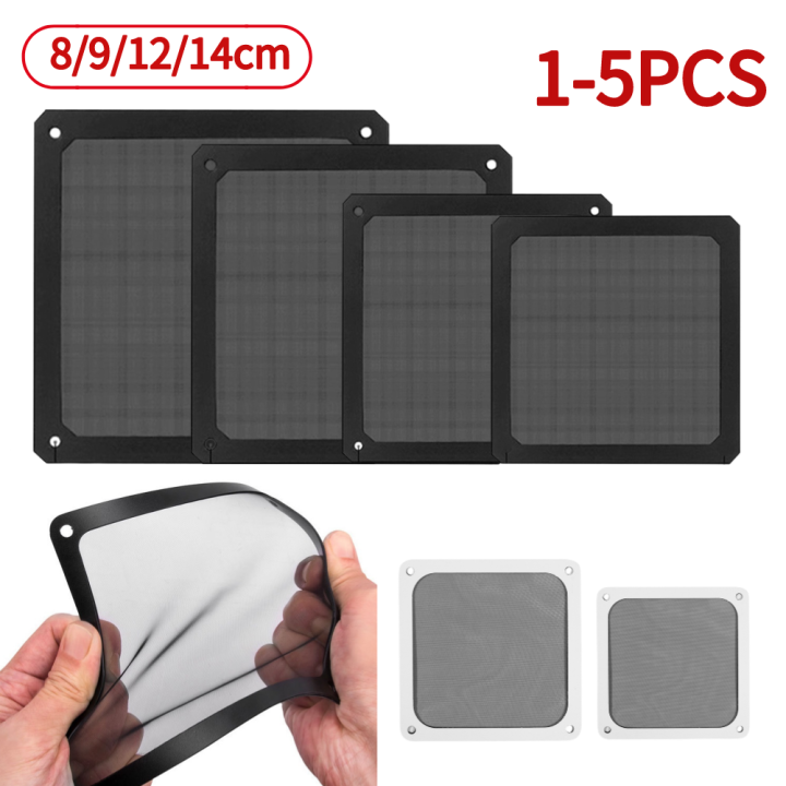 1-5PCS PC Case Filter Net 8/9/12/14cm Magnetic Frame Dust Filter ...