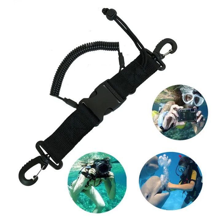 Climbing Gear Diving Lanyard Bobbin Rope Nylon Durable Buckle Clip ...