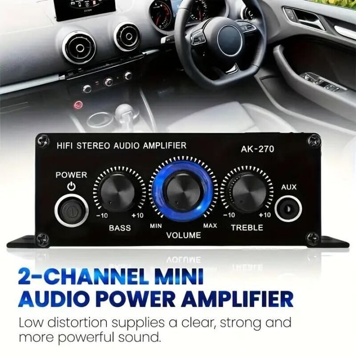 AK270 12V Mini Audio Amplifiers for Car Digital Sound Amplifier for ...
