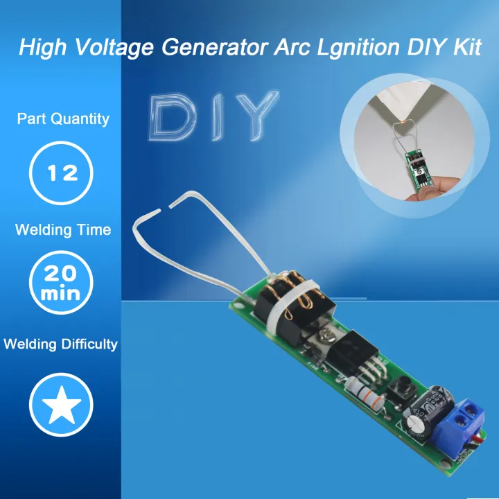 High Voltage Generator Arc Igniter DIY Kit Lighter Kit Arc Generator ...