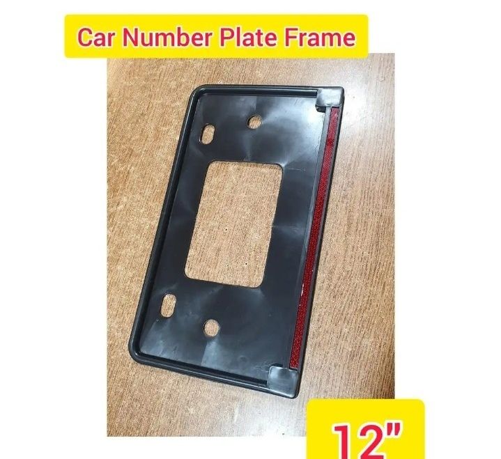 Car Number Plate Frame With Full Reflector 2pc set 12" inches | Daraz.pk
