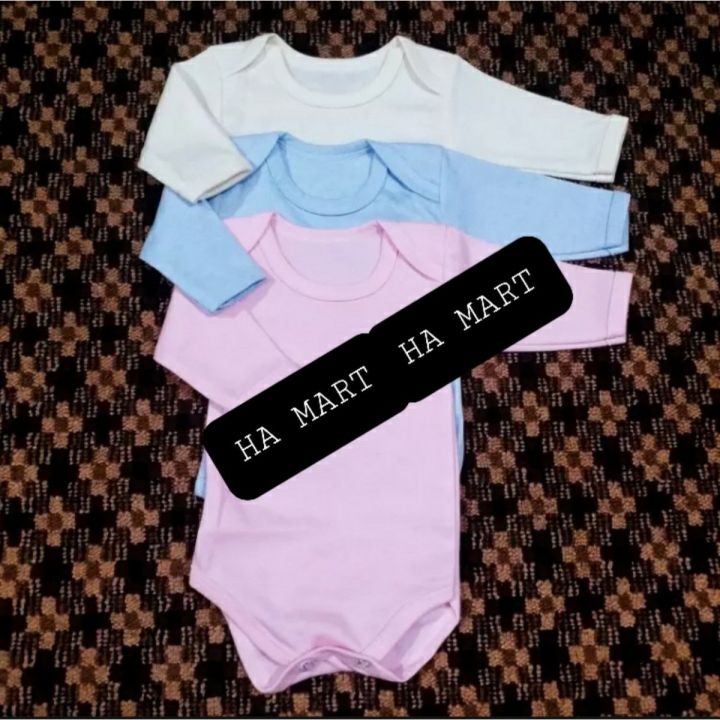 Pack Of 3 - Baby Bodysuits Romper Baby Inner Romper Full Sleeves White ...
