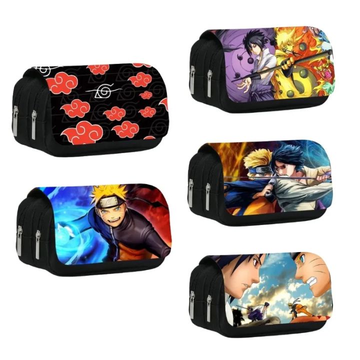 Naruto Anime 3D Stationery Storage Bag Itachi Sasuke High-capacity Pen ...