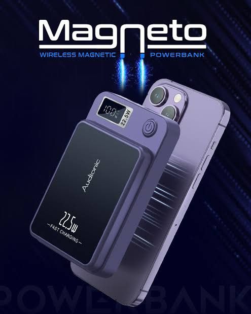 Audionic Magneto power Bank 22.5Wpd QC 3.O 10000MAH Wireless charging ...