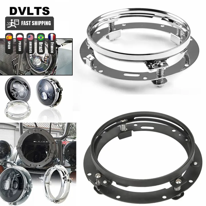 7 Inch Round LED Headlight Mounting Bracket Ring For Jeep Wrangler JK ...