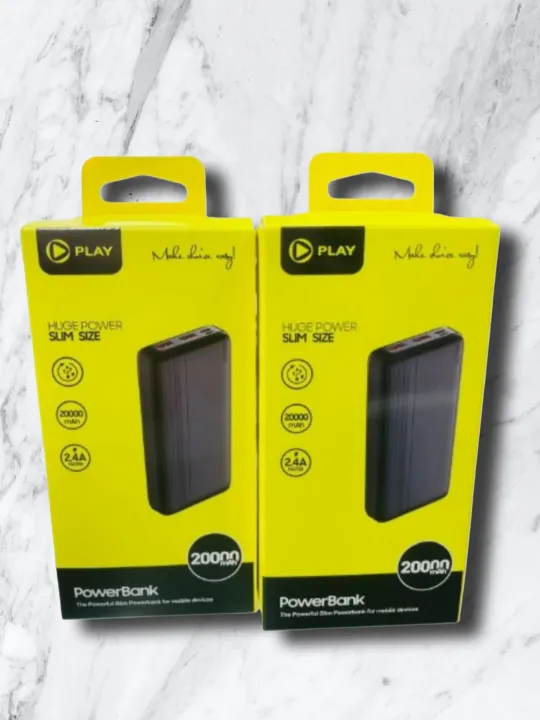 Play Power Bank 20000mah Portable Power Bank for Mobile Phones | Daraz.lk