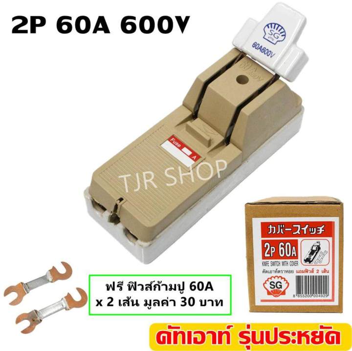SG/zebra cut-out 2p 60A one-way 2p 60A internal cut-out terminals (with ...