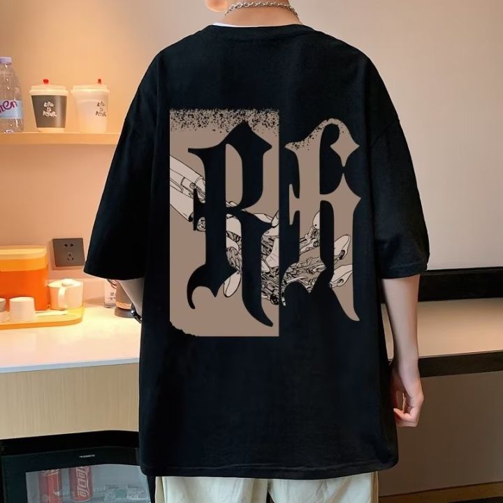 8XL Men Oversized Korean Fashion Loose Artistic Fonts Print Short ...