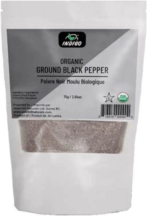 Indigo Organic Black Pepper Powder, 75 Grams | Daraz.pk