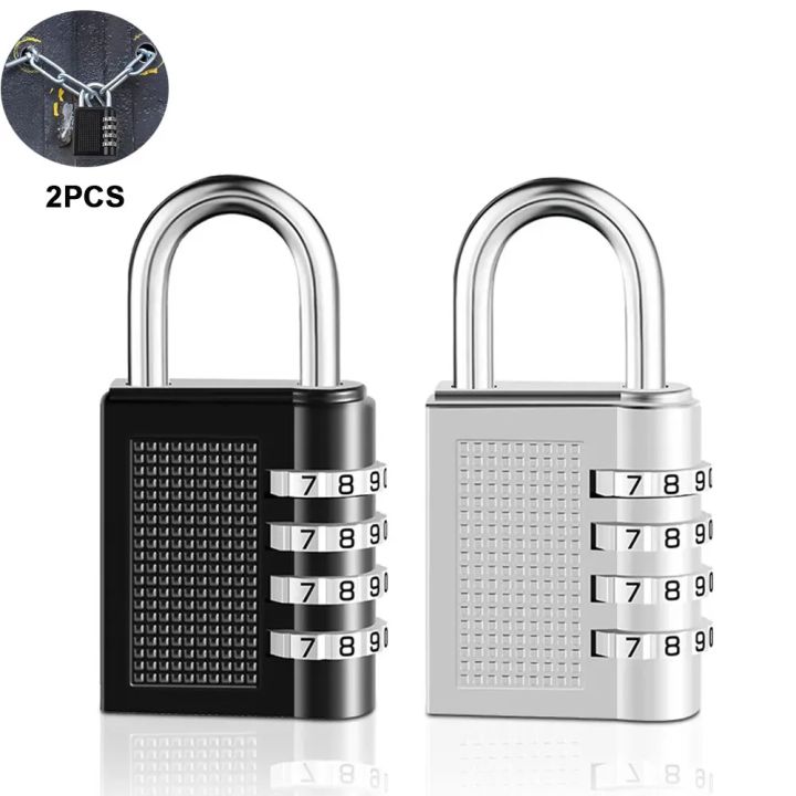 2PCS Padlock 4 Digit Password Locks Waterproof Combination Suitcase ...