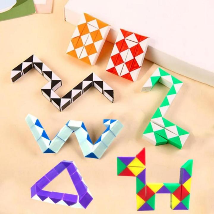 Plastic 24 Wedges Magic Ruler Magic Snake Kids Twist Folding ...
