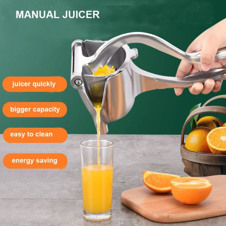 1/4 Multifunctional - Real Aluminum Steel Manual Juicer Hand Squeezer ...