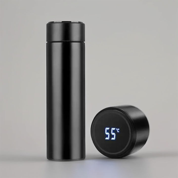 Smart Thermos Flask 500ml with LED Temperature Display Touch Screen Stainless Steel | Daraz.com.bd