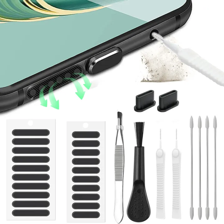 66pcs Cell Phone Dust Plug Speaker Mesh Sticker with Tweezers for ...