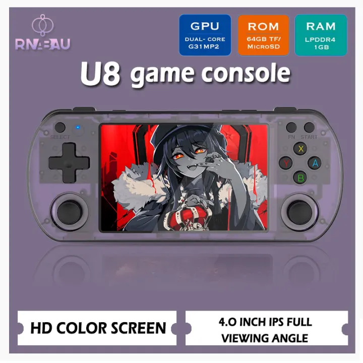 Open Source U8 Retro Handheld Video Game Console 4.0 Inch IPS Screen ...