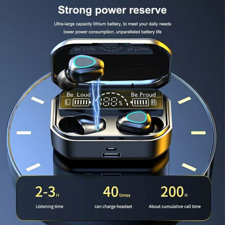 M10 Wireless Headset Earbuds with hifi quality sound version 5.3 F9 ...