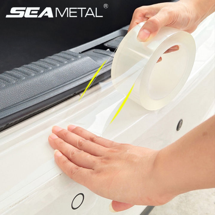 SEAMETAL Transparent Sticker Car Door Edge Protector Door Sill Anti ...