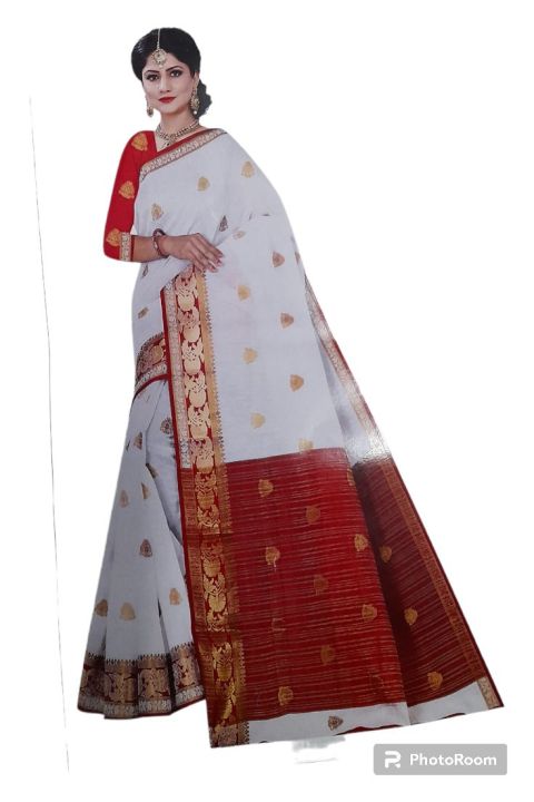 Indian Imported Cotton Official Function Saree | Daraz.lk