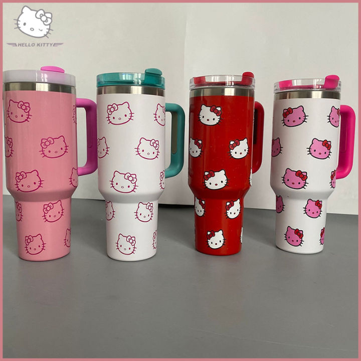 40oz Sanrio Hello Kitty Stainless Steel Insulated Mug with Handle Straw ...
