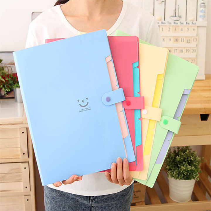 5page Classic Accordion File Folders - A4 Document Storage Bags with ...