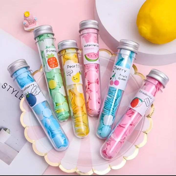 Portable Mini Body Washing Bath Test Tube Confetti Foaming Flower One ...