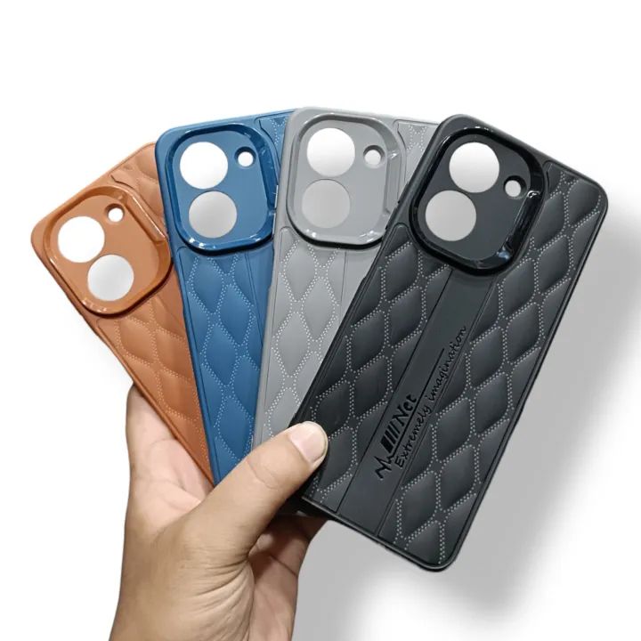 Redmi A5 Back Cover Soft Leather Design Camera Protection Silicone Case ...