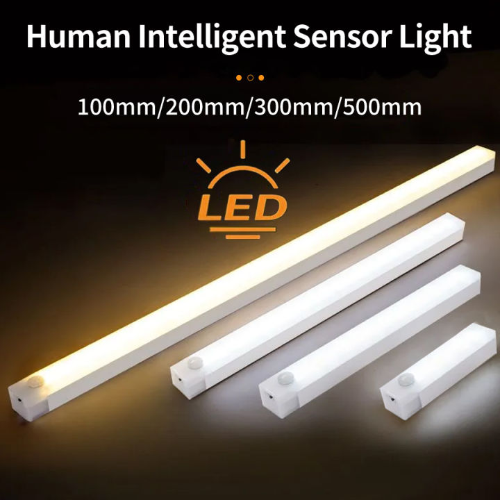 Motion Sensor LED Cabinet Light Rechargeable Induction Night Light ...