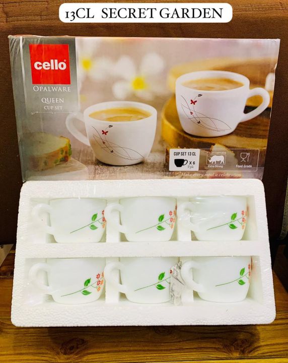 Cello Opalware Cup Set 6 Pcs | Daraz.lk