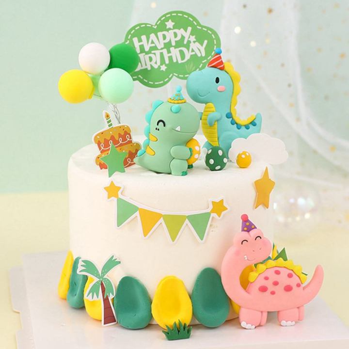 Roar Dinosaur Cake Toppers Birthday Jungle Safari Party Boy Girl Gifts ...