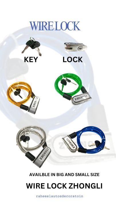 Small Wire Lock Cycle & 70 cc Bike | Daraz.pk