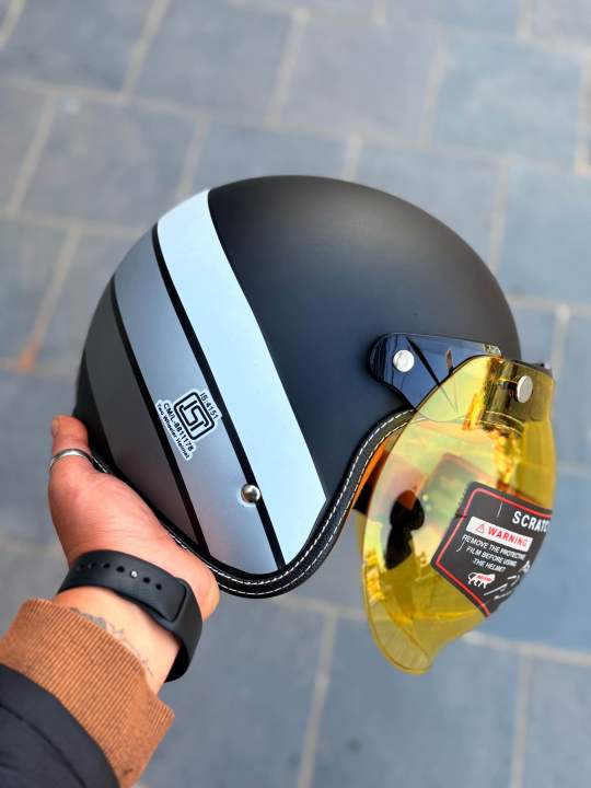 O2 Jet helmet with Bubble visor (Night vision | Daraz.com.np