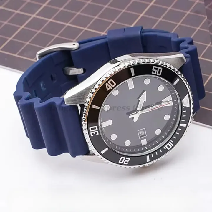 Silicone Watch Band 20mm 22mm For Rolex SUBMARINER Waterproof Diving ...