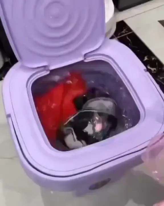 Portable Foldable Mini Washing Machine USB Powered 6L Travel Laundry ...