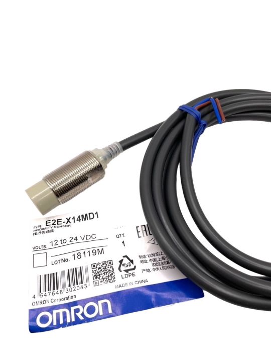 Omron E2E-X14Md1 12-24Vdc Proximity Sensor, 2 Meter Long Cable, Collect ...