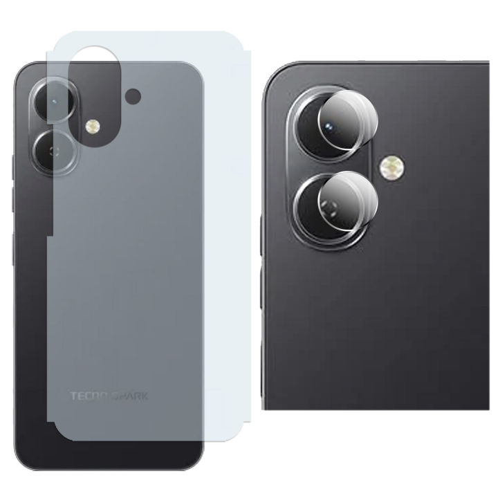 Tecno Spark Go 2 Back Matte Skin + Camera Lens Protector - 2 in 1 Full ...