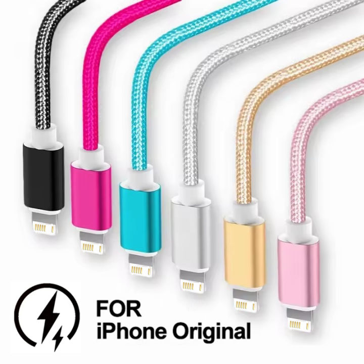 Nylon Braided Fast Charging USB Cable For iPhone 11 12 mini 13 14 Pro ...