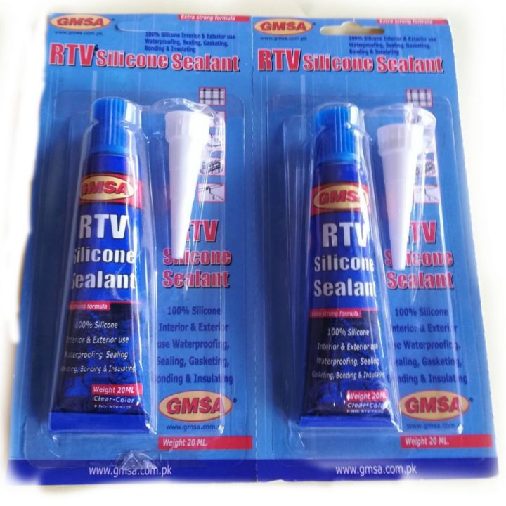 GMSA RTV Silicone Sealant 50g Tube & 310ml Bottle (Transparent,Grey ...