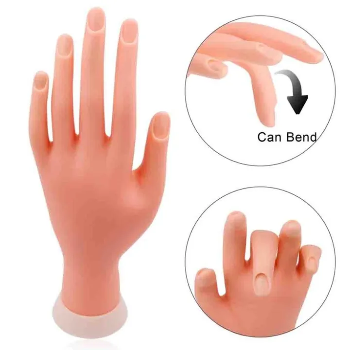 Practice Dummy Hand for Nail Art with Fingertips Nail Tech Training ...