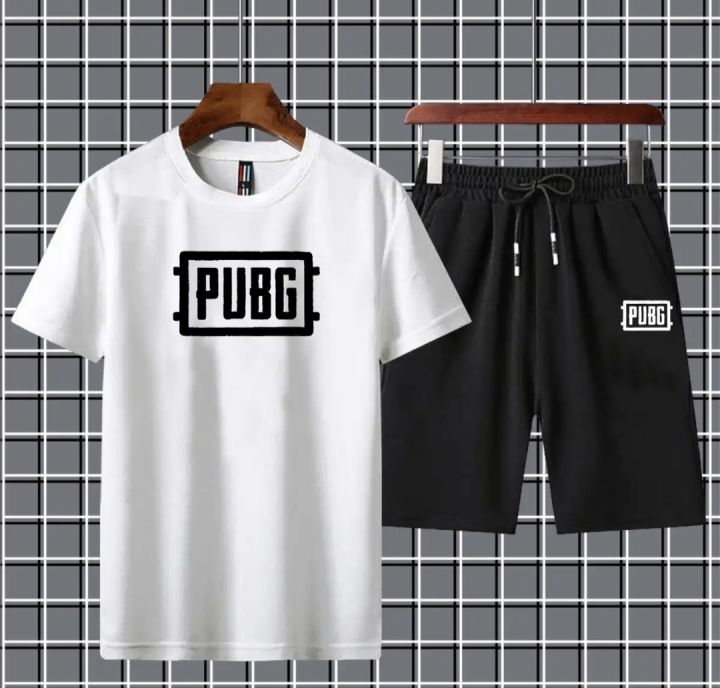 New Summer Collection Tracksuit Print PUBG GAMING T-shirt And short For ...