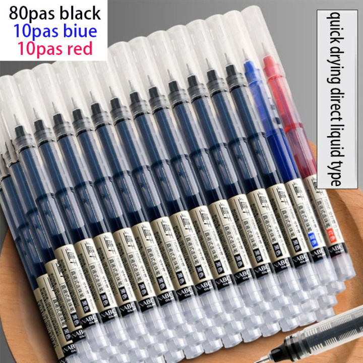 Ballpoint Pens Set: 24/40/80 Black + 3/5/10 Blue/Red | Smooth Writing ...