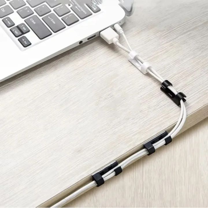 VIKEFON Available 20 PcsThree Colors Cable Holder No-punch Cable ...