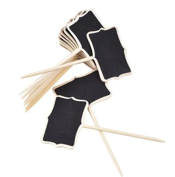 10 Pcs Mini Chalk Board Pantry Labels Decorate Tag Wooden Mini ...