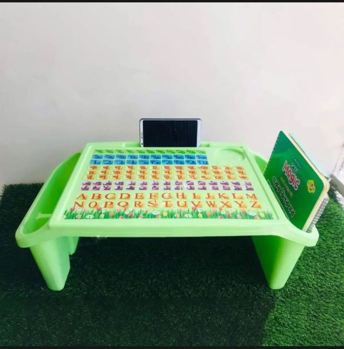 Reading and Writing Table with Built-in Storage Box - Durable Plastic ...