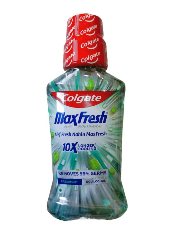 Colgate Maxfresh Plax Antibacterial Mouthwash Fresh Mint 250 ML | Daraz ...