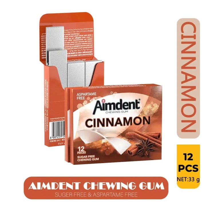 Aimdent Cinnamon (Sugar Free Chewing Gum)-12 Pcs | Daraz.com.bd