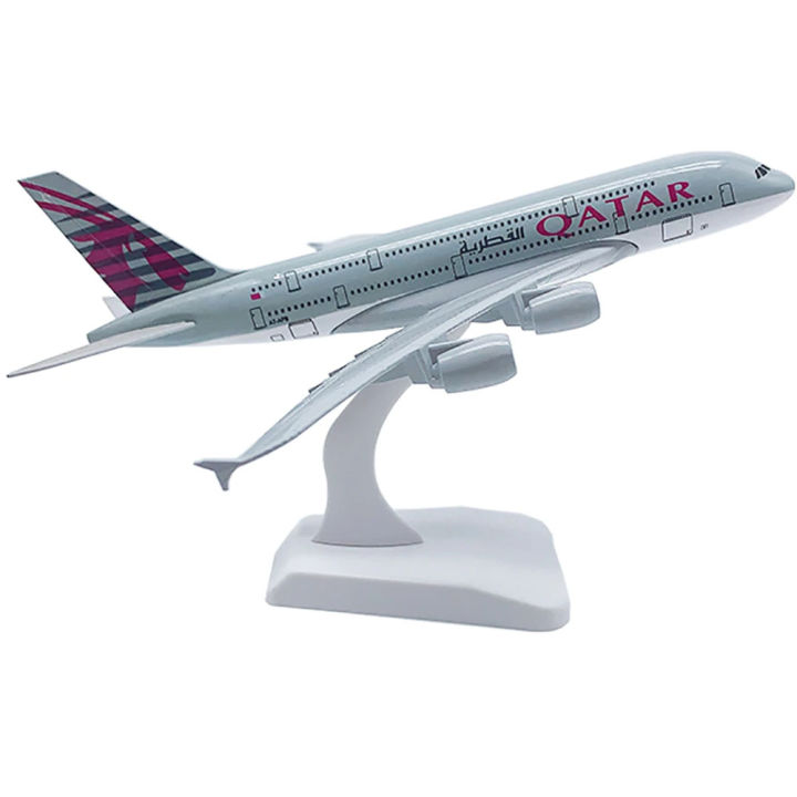 Qatar Airlines Airbus A380 20cm high quality diecast model on stand ...