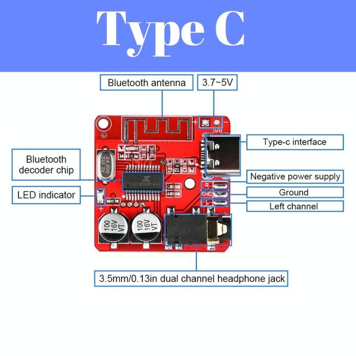MP3 Bluetooth Stereo Audio Receiver XY-BT Mini Module DIY Speaker Kit ...