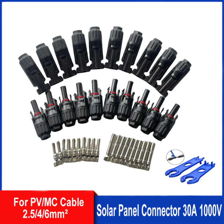5/10 Pairs Solar Connectors PV Plugs 1000V 30A Solar Panel Connector ...