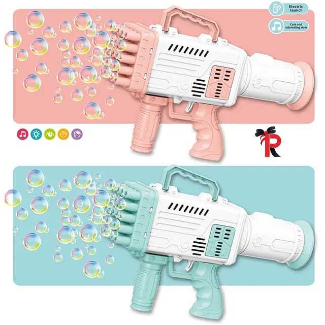 25 holes Bazooka Bubble Gun Battery/Cell Operated New Bazooka Bubble ...